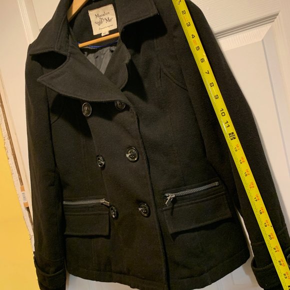 Marilyn & Me | Jackets & Coats | Marilyn Me Black Pea Coat Size M ...